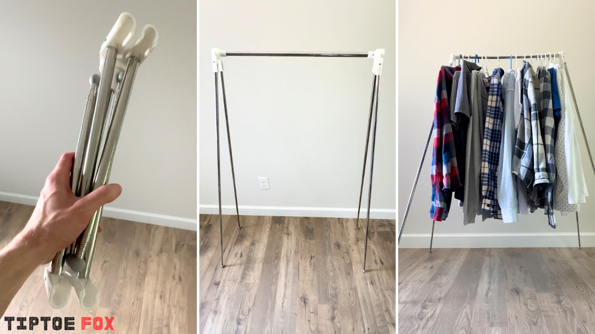 This Pop Up Clothes Rack Gives You Extra Clothes Hanging Space at Home ...