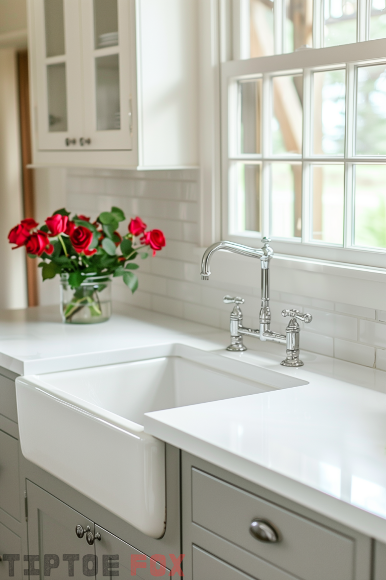 10 Trendy White Farmhouse Sink Ideas for a Sleek and Chic Kitchen ...
