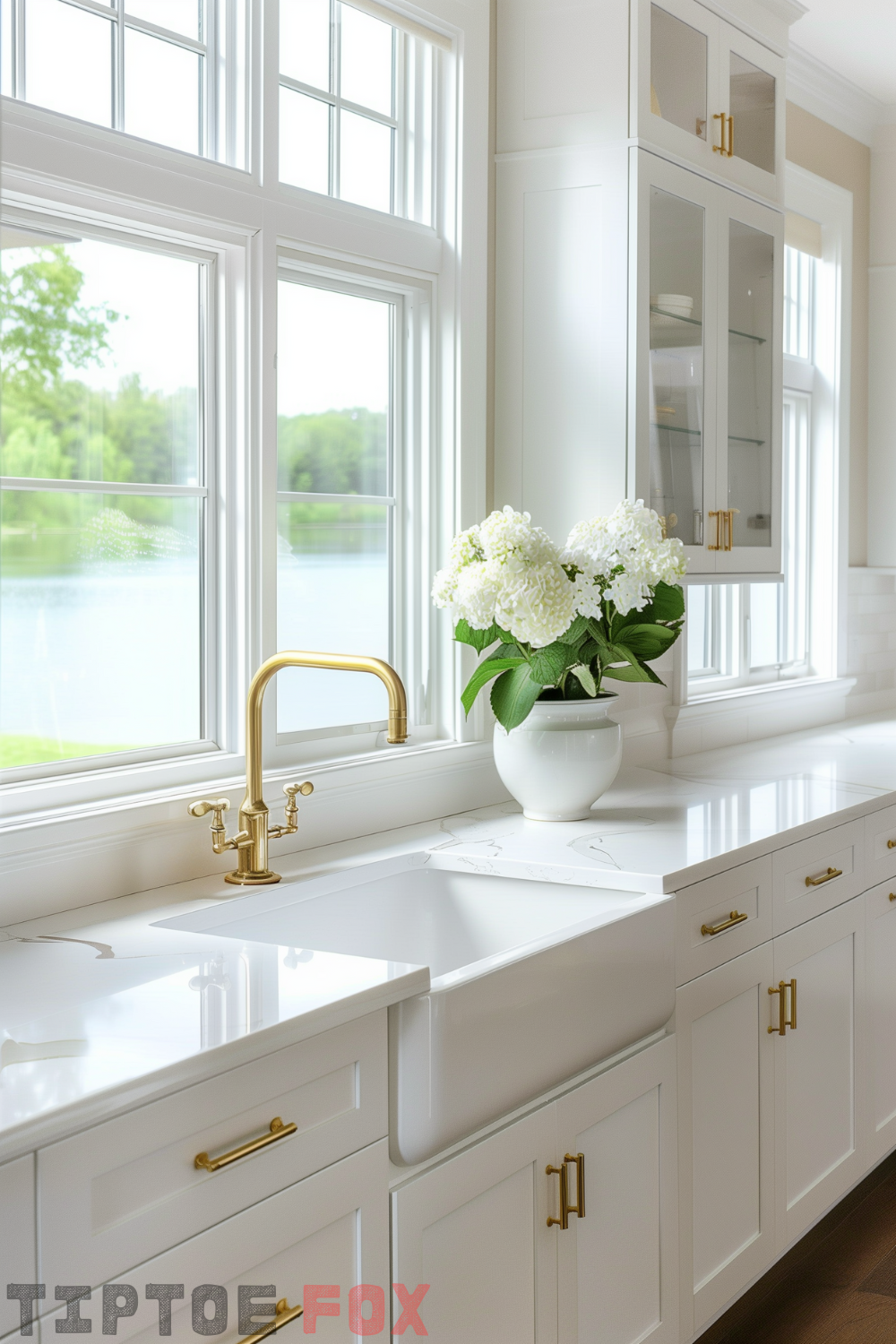 White Kitchen Ideas With Gold Hardware for a Clean & Sophisticated Look ...