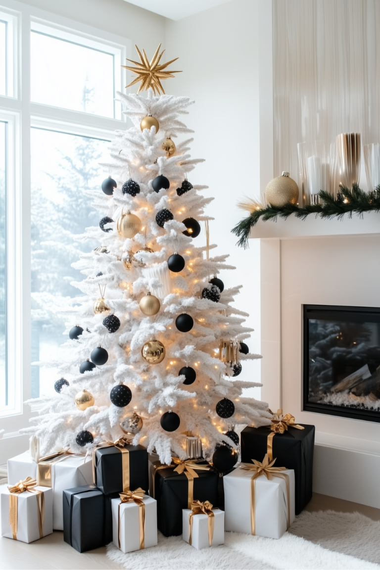 30+ White Christmas Tree with Gold Decorations Ideas to Make Your ...